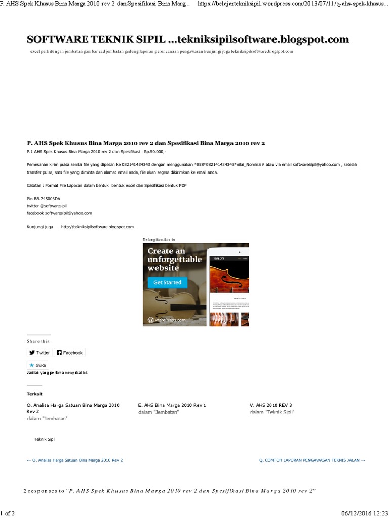 P. AHS Spek Khusus Bina Marga 2010 Rev 2 Dan Spesifikasi Bina Marga 2010 Rev 2 - SOFTWARE TEKNIK ...