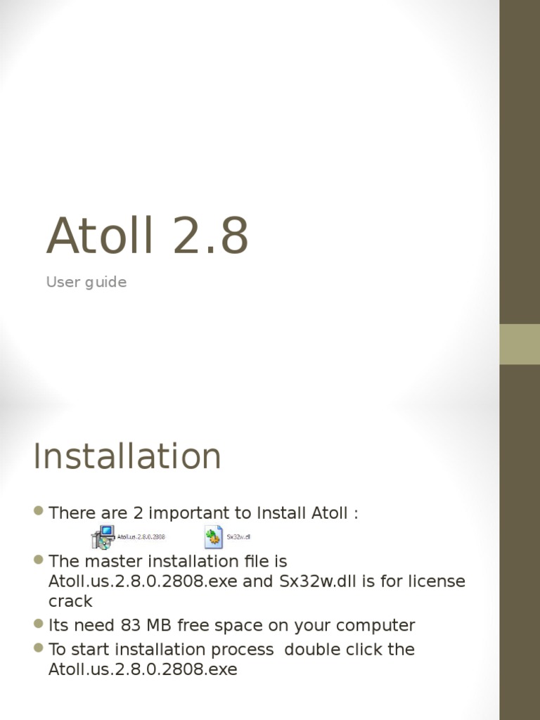 Atoll 2.8 Installation and Setup Guide | PDF | Installation (Computer Programs) | Antenna (Radio)