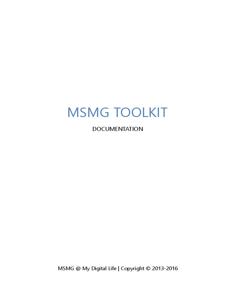 MSMGToolKit V6.1beta PDF | PDF