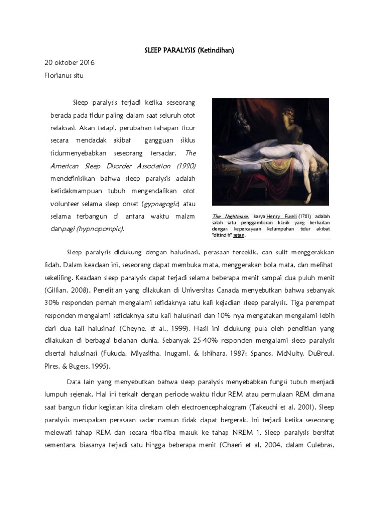 Sleep Paralysis PDF | PDF
