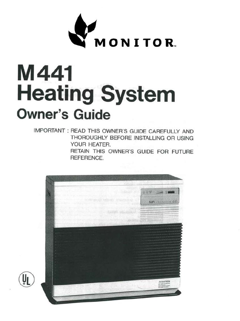 Monitor M441 Kerosene Heater Owners Manual | PDF | Hvac | Pipe (Fluid ...