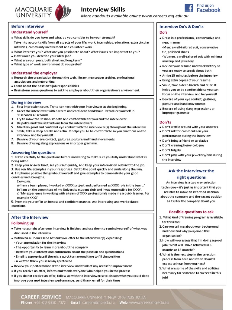 Interview Skills PDF | PDF
