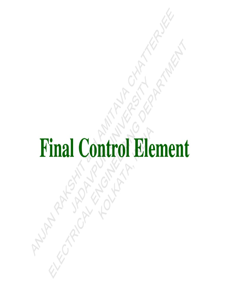 Final Control Element PDF | PDF | Actuator | Electric Motor