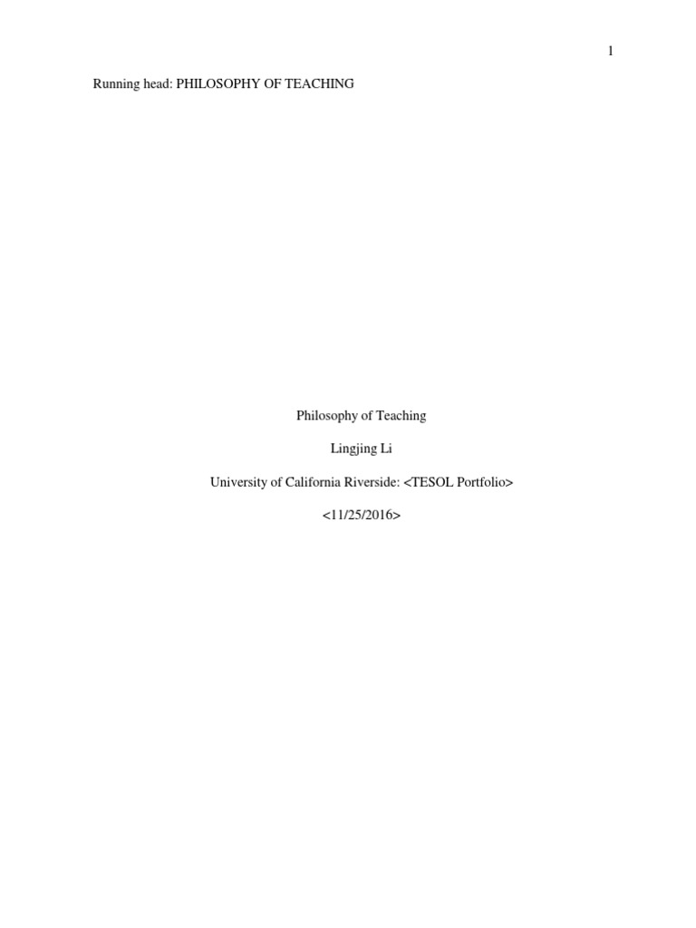 Portfolio-Philosophy of Teaching3 | PDF | Career & Growth