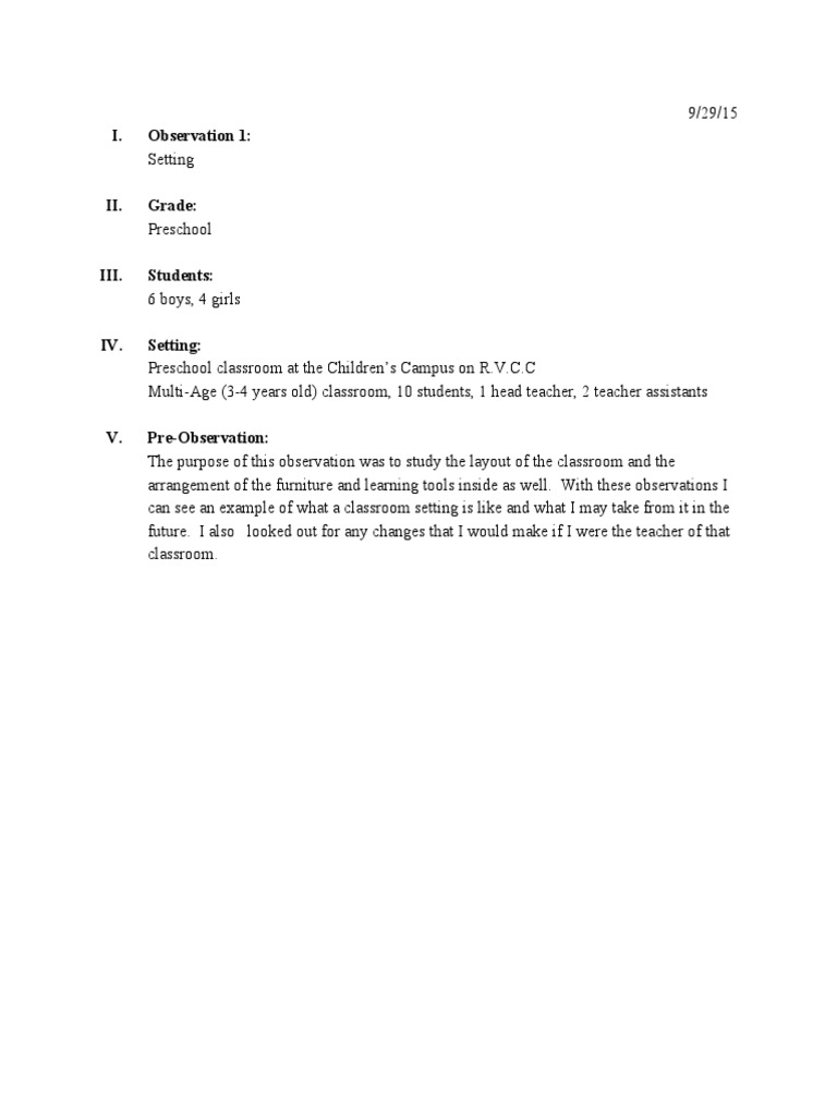 Observation1 Foundations | PDF | Classroom | Cognition