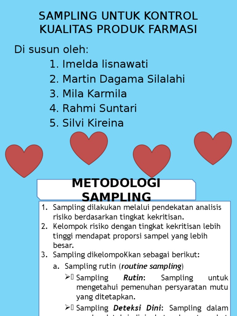 Sampling Untuk Kontrol Kualitas Produk Farmasi | PDF | Sains & Matematika