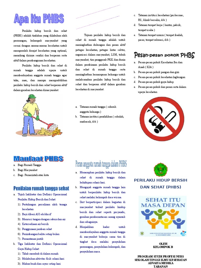 Leaflet Phbs | PDF | Kesehatan Holistik