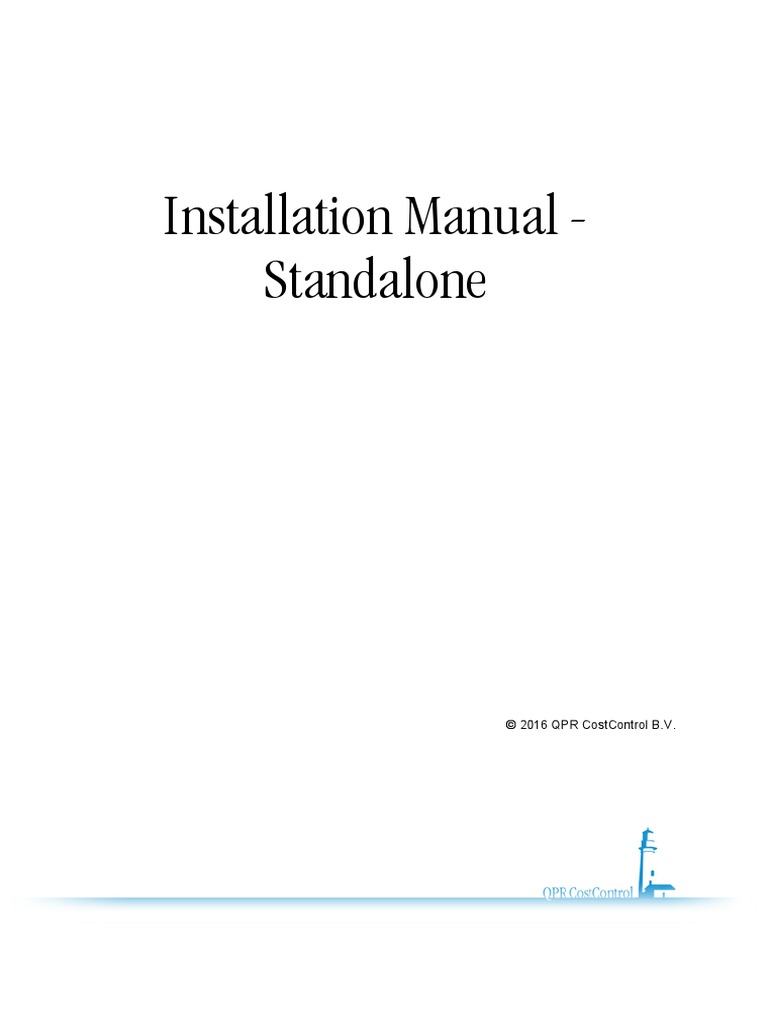 Installation Manual Standalone | PDF | Installation (Computer Programs ...