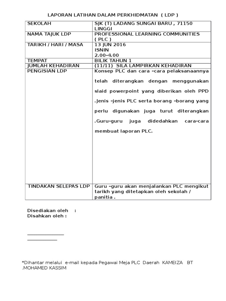 Laporan LDP PLC | PDF
