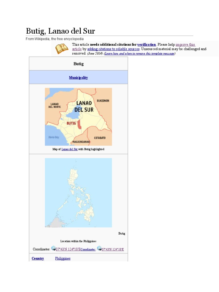 Butig Lanao Del Sur | PDF | Philippines | Armed Conflict