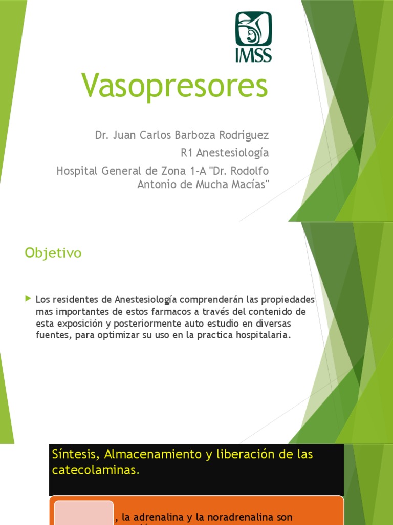 Vasopresores Anestesia | PDF | Dopamina | Fisiología
