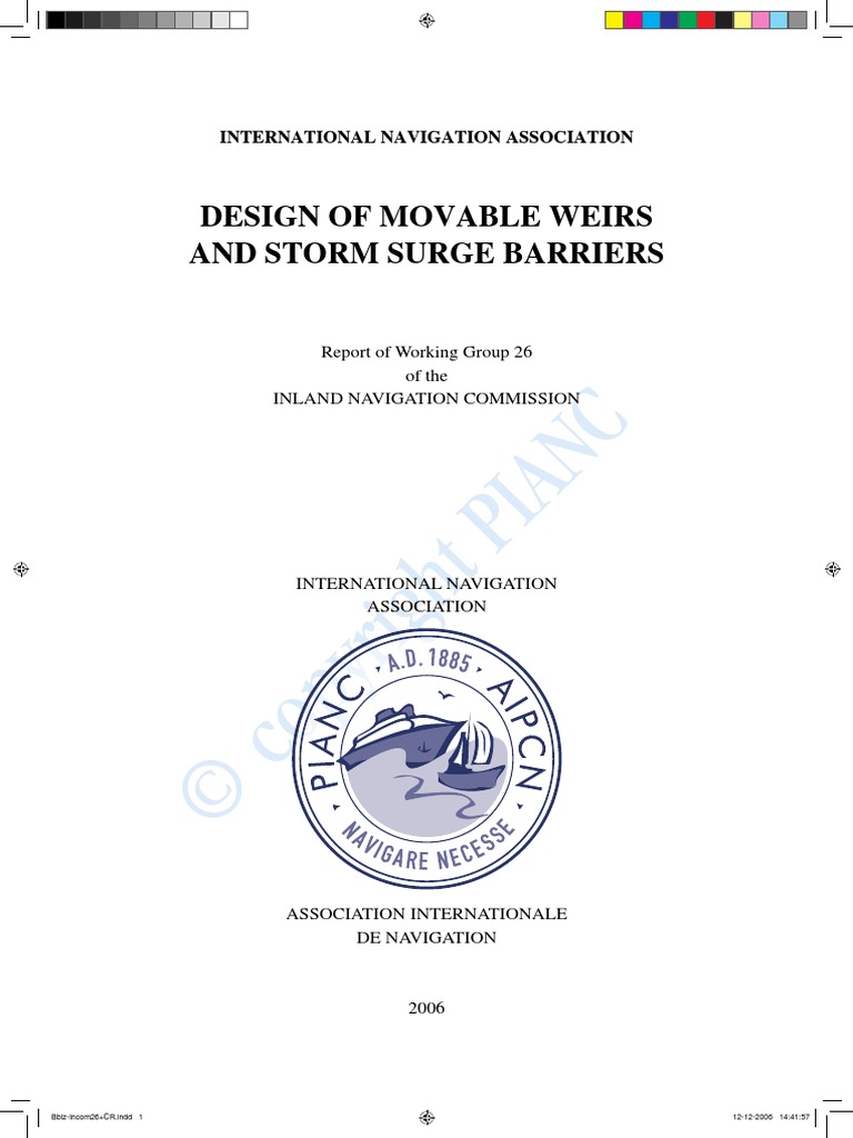 Design of Movable Weirs and Storm Surge Barriers | PDF | Spillway | Dam