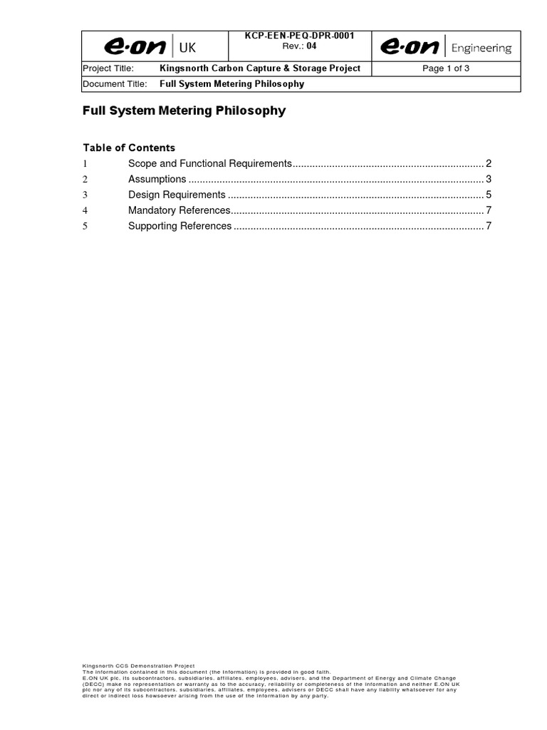 4.5 Full System Metering Philosophy | PDF | Carbon Capture And Storage ...