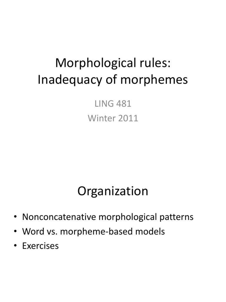 Morphological Rules | PDF | Morphology (Linguistics) | Language Families
