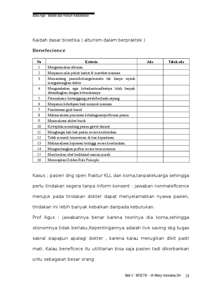 Kaidah Dasar Bioetika | PDF