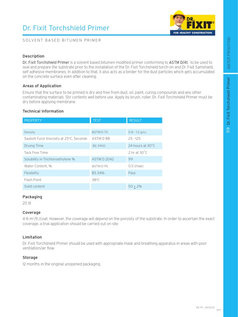 Waterproofing Primer Guide | PDF | Paint | Industrial Processes