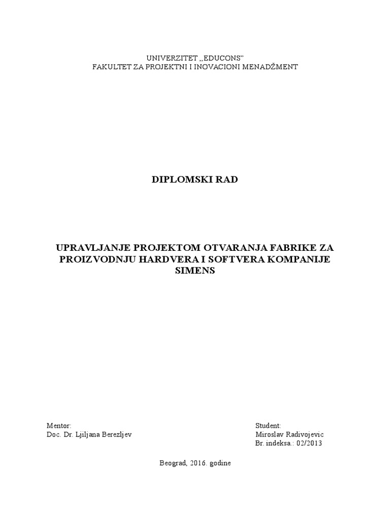 Diplomski Rad | PDF