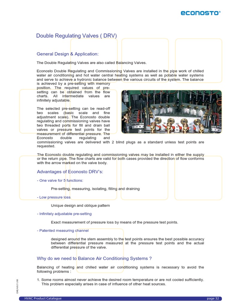 Double Regulating Valves (2601V) | PDF | Valve | Hvac