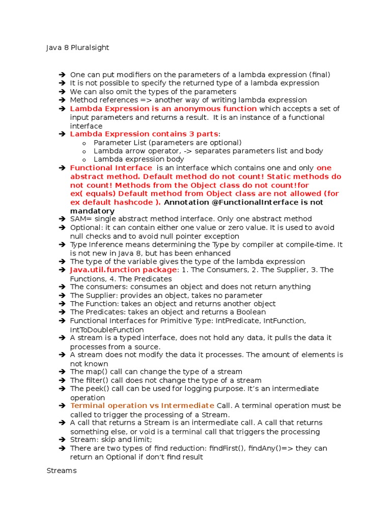 Java 8 Lambda Expressions and Streams Pluralsight | PDF | Anonymous Function | Parameter ...