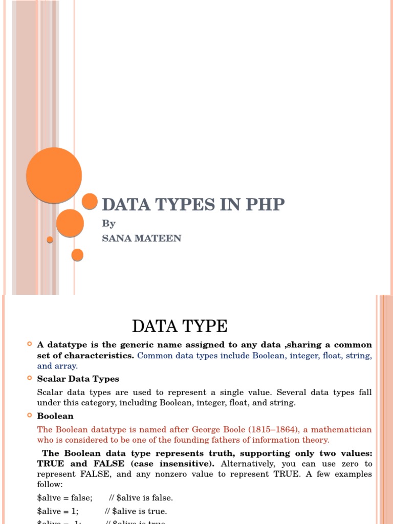 Data Types | PDF | Data Type | Boolean Data Type