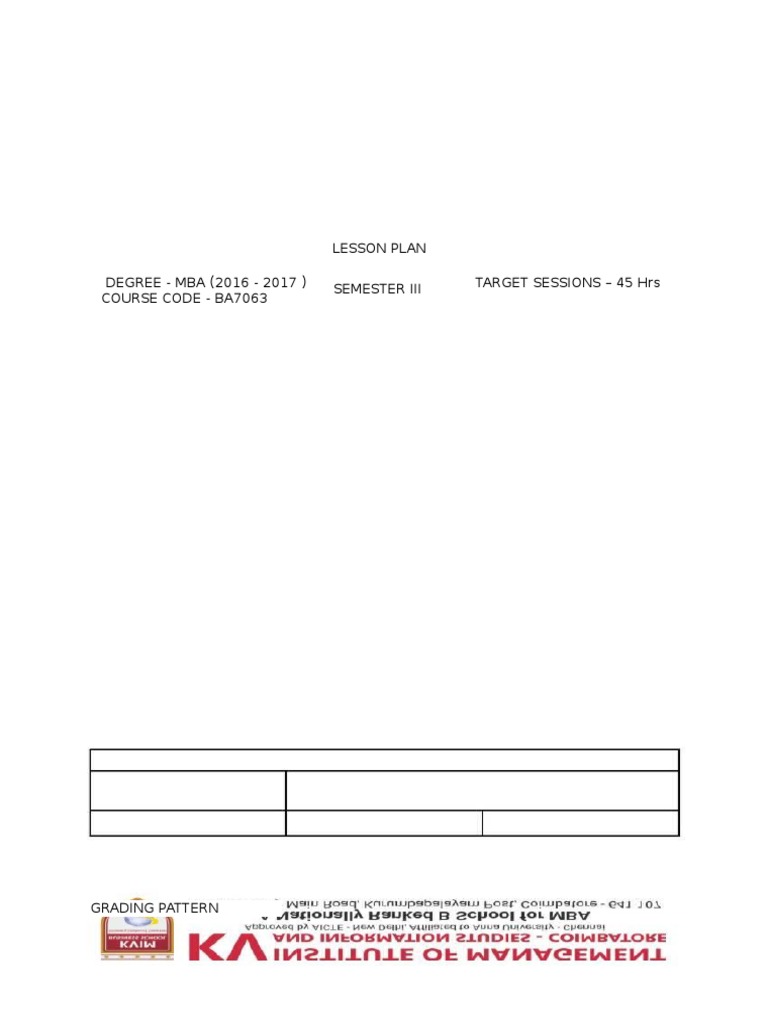Fundamentals of Shipping Course Plan | PDF | Lesson Plan | Cargo