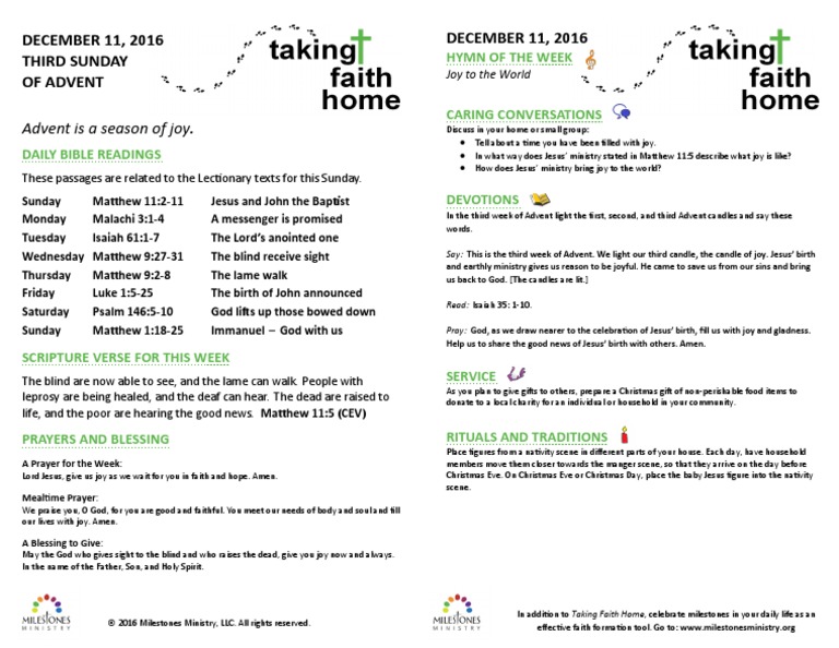Taking Faith Home Dec | PDF