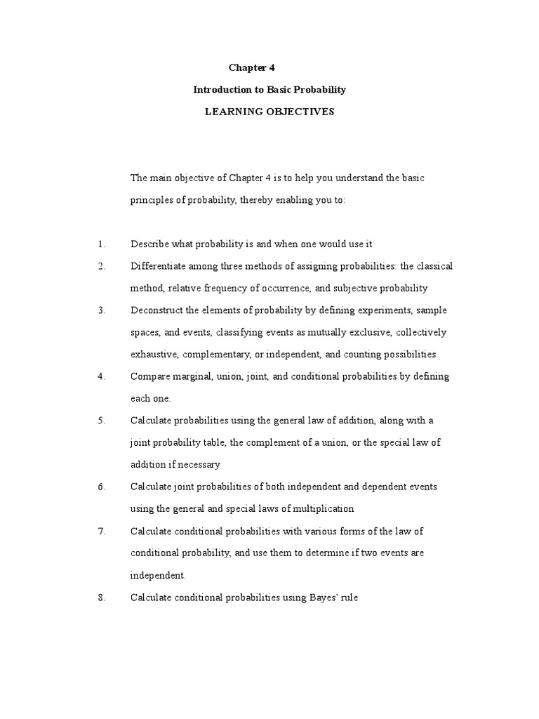 Introduction To Basic Probability | PDF | Science & Mathematics