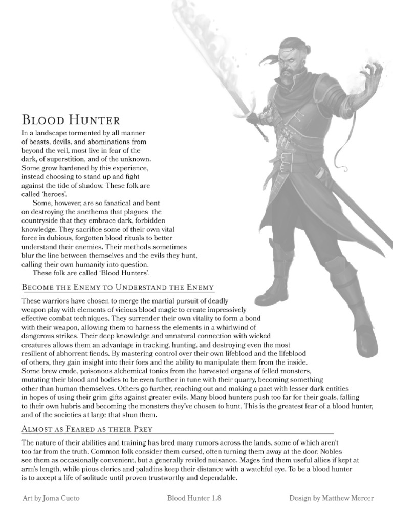 563826-Blood Hunter Class 1.8 Printer Friendly PDF | PDF