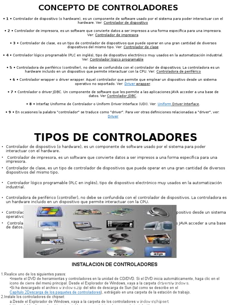 Concepto de Controladores | PDF | Plataformas de computación ...