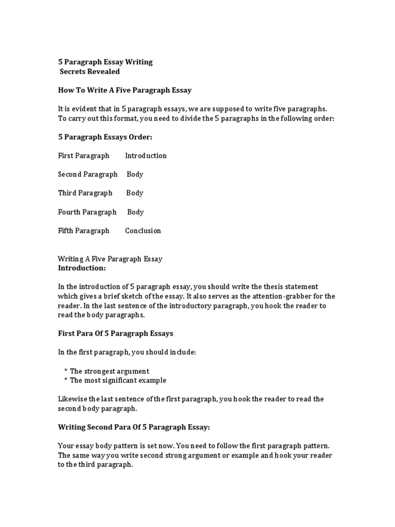 5 Paragraph Essay Writing | PDF | Essays | Paragraph