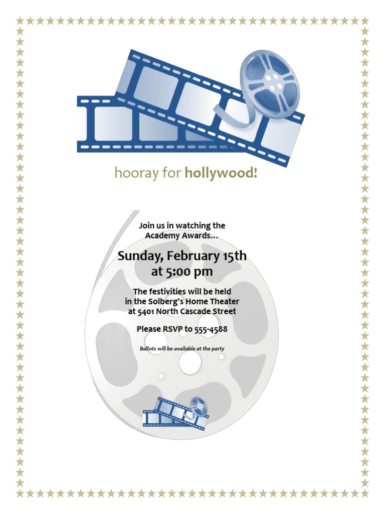 Academy Awards Viewing Party Invite | PDF