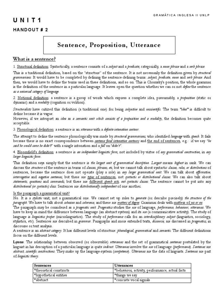 Understanding Sentences and Utterances | PDF | Sentence (Linguistics ...