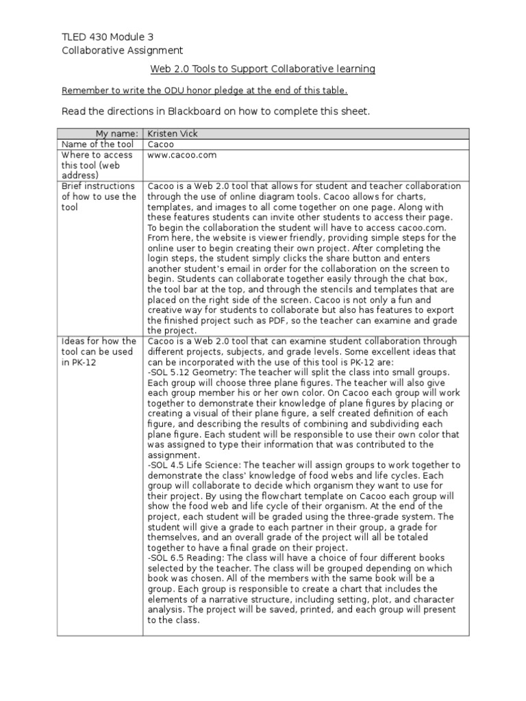 Web Tools for PK-12 Collaboration | PDF | Online Chat | Websites