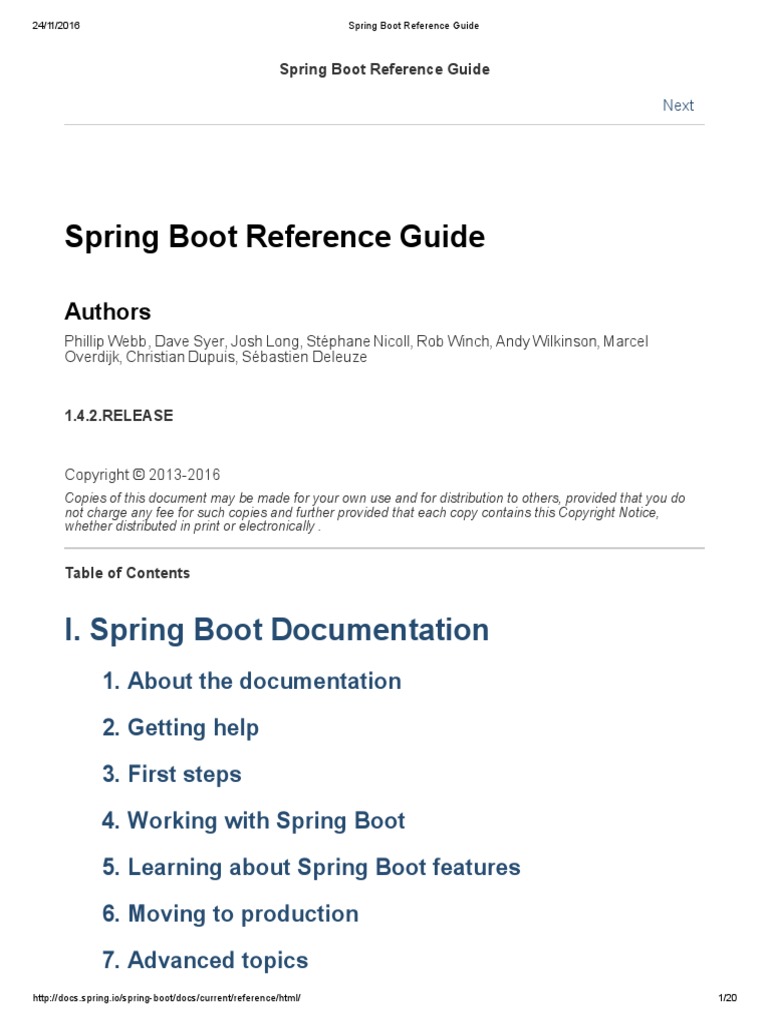 Spring Boot Reference Guide | PDF | Computer Engineering | Java Platform