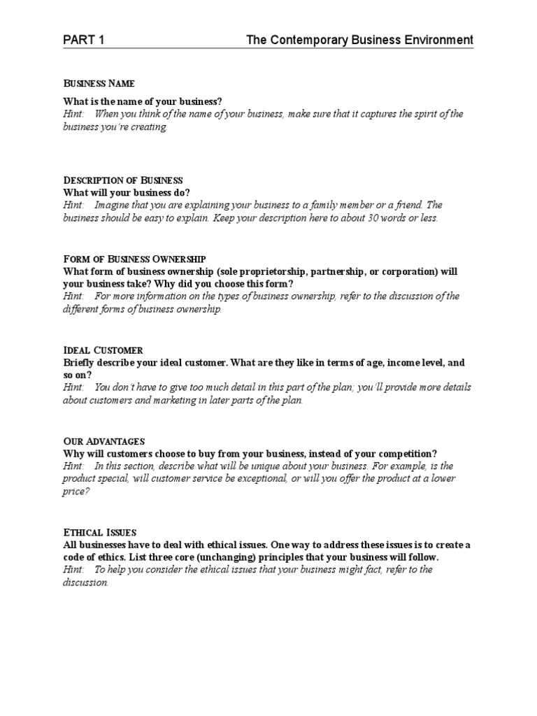 Student Business Plan Template | PDF | Expense | Balance Sheet