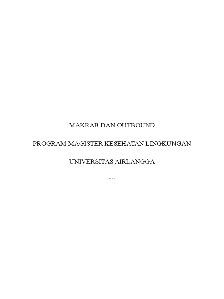 Proposal Makrab Dan Outbond | PDF