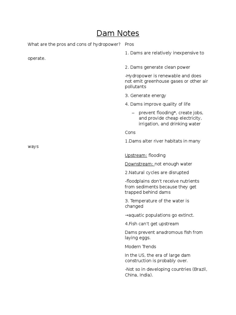 Dam Notes | PDF