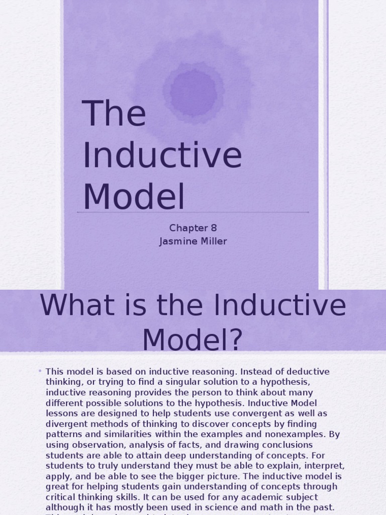 Inductive Model | PDF | Inductive Reasoning | Educational Assessment
