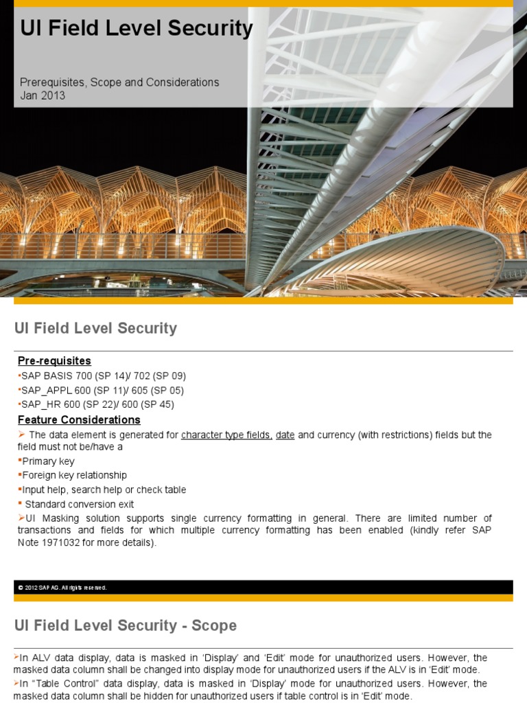 UI Field Level Security - v1 0 - Scope | PDF | User Interface | Databases
