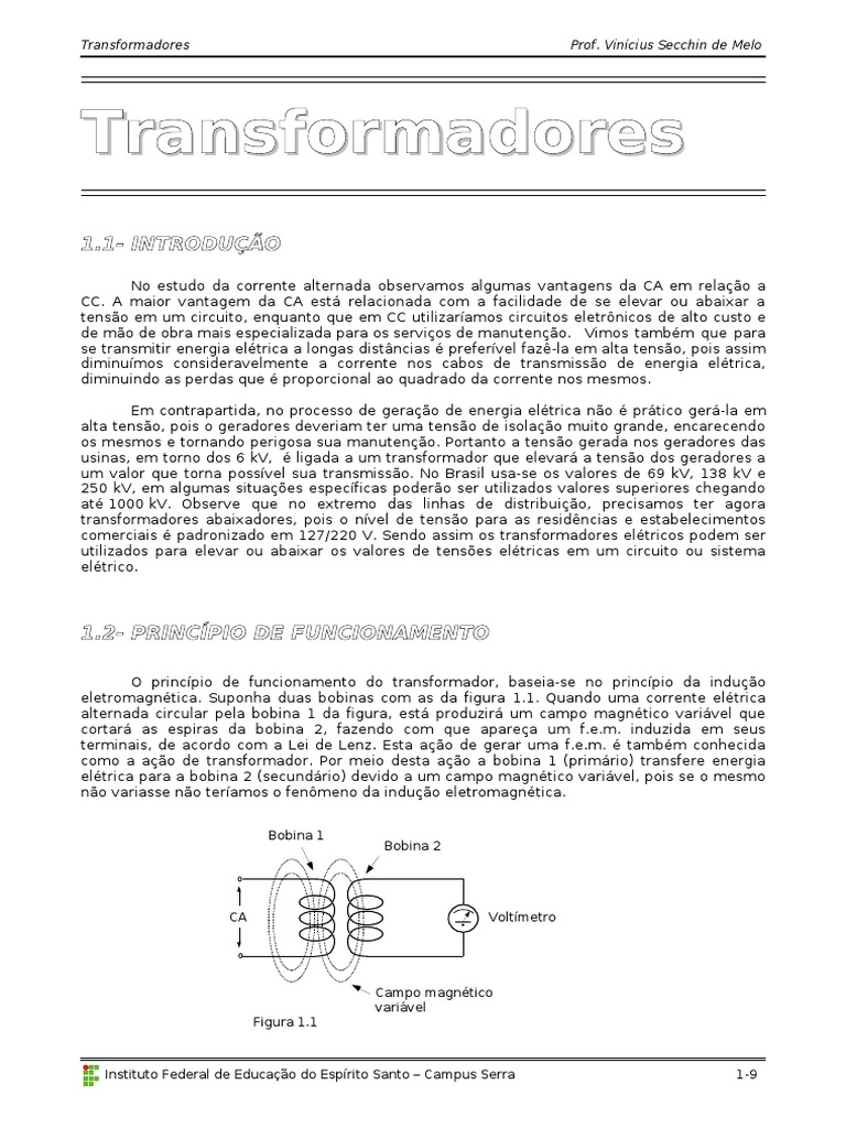 4 Transformadores2 | PDF | Transformador | Corrente alternada