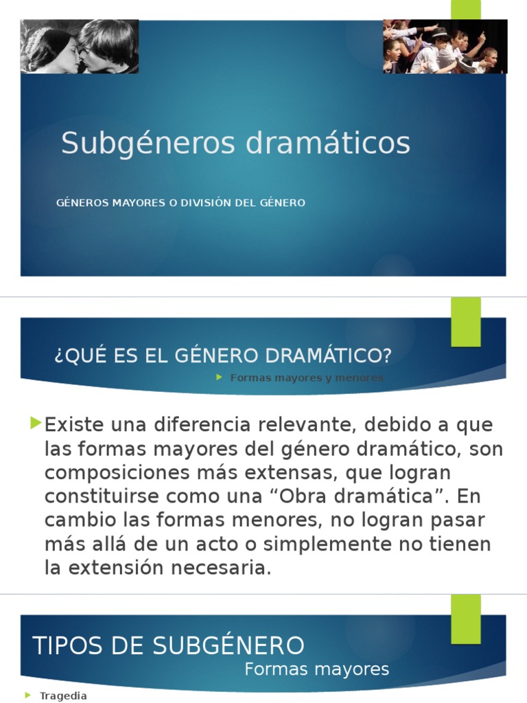 Subgéneros Dramáticos | PDF | Comedia | Tragedia