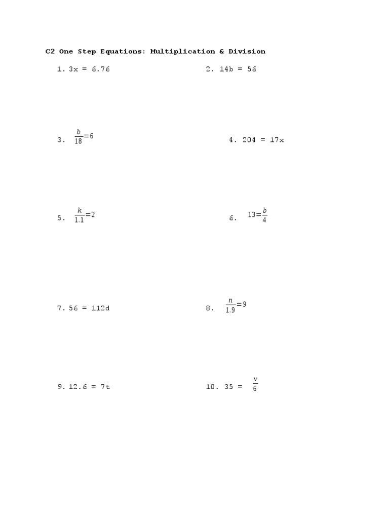 C2-Multiplication and Division | PDF | Teaching Mathematics