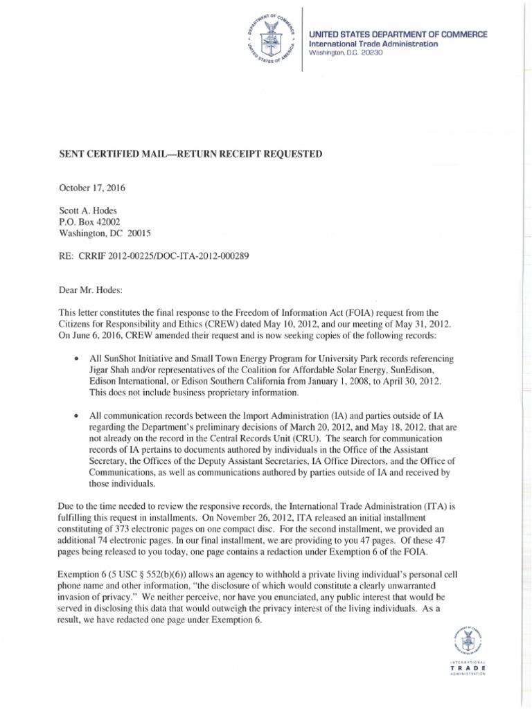 Final Response Letter 10-17-2016 | PDF