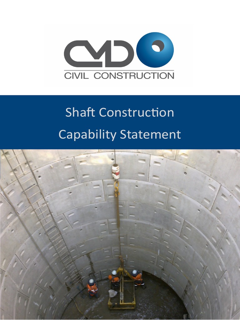 CMD Civil Shaft Construction Capability Statement 2015 | Deep ...