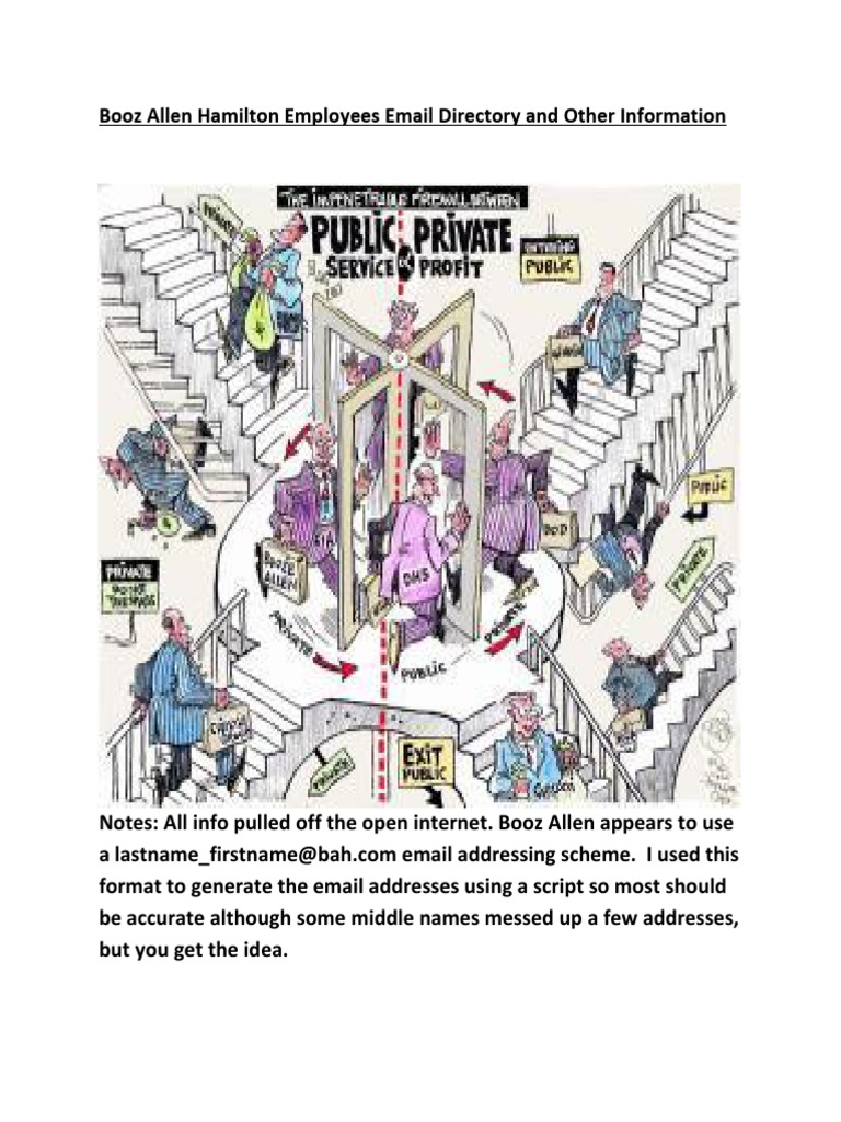 Booz Allen Hamilton Employees Email Directory and Other Information PDF ...