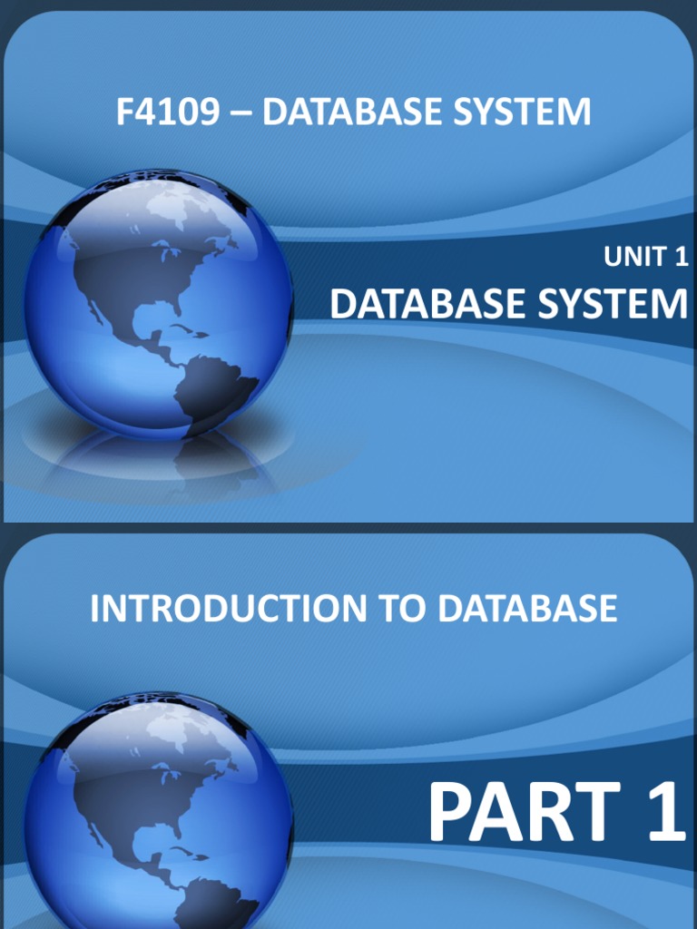 F4109 - Database System | PDF | Databases | Information Management