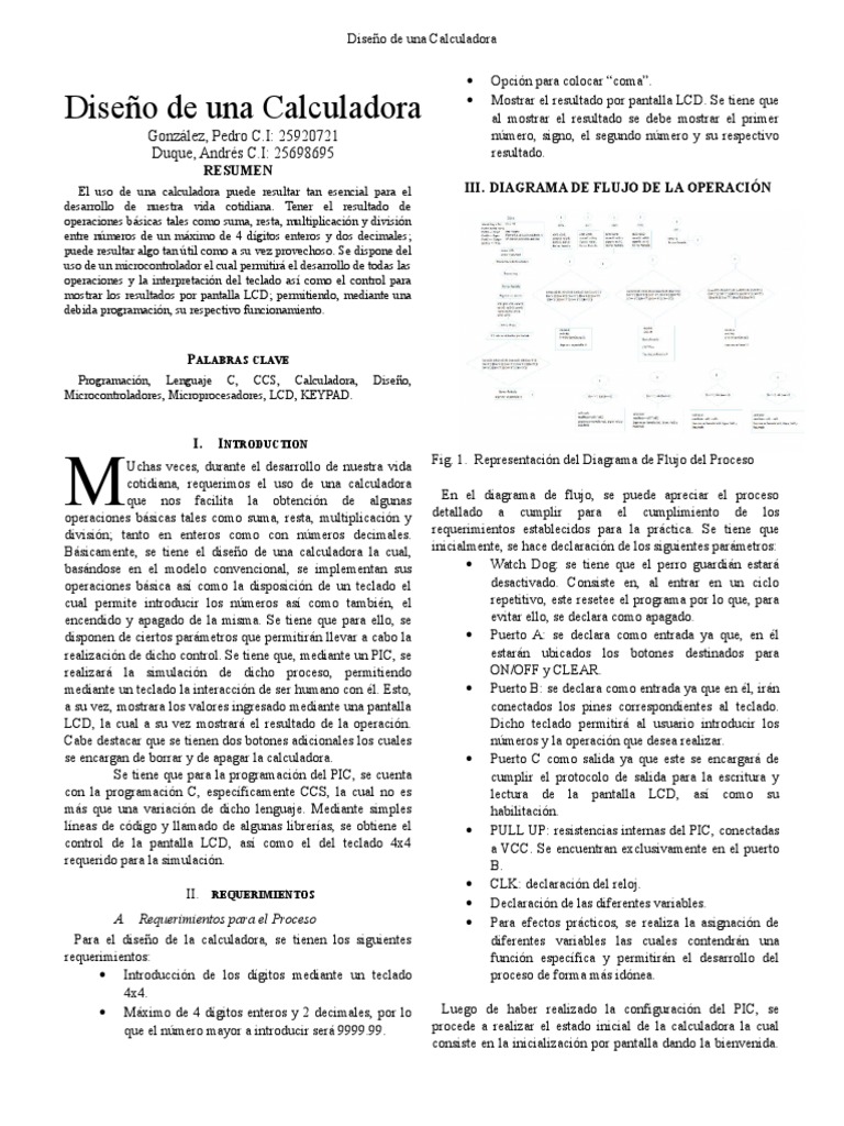 Diseño de Una Calculadora Con CCS | PDF | Calculadora | Decimal