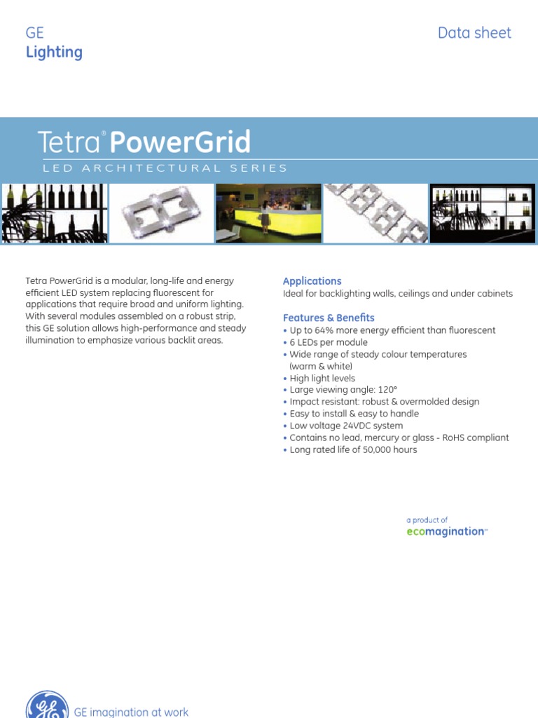 GE Tetra Power Grid Brochure | PDF | Backlight | Fluorescent Lamp