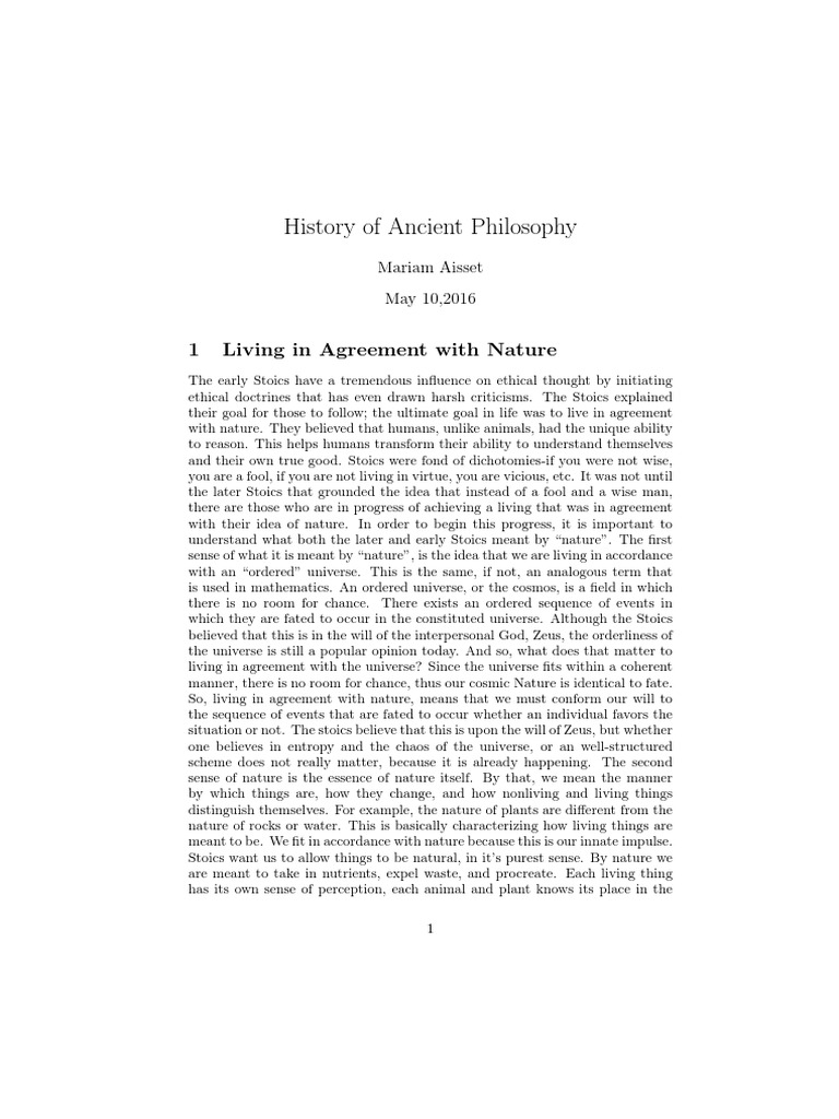 History of Ancient Philosophy | PDF | Stoicism | Anger