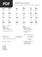 Wastewater Math Formula Sheet | PDF | Titration | Chemistry
